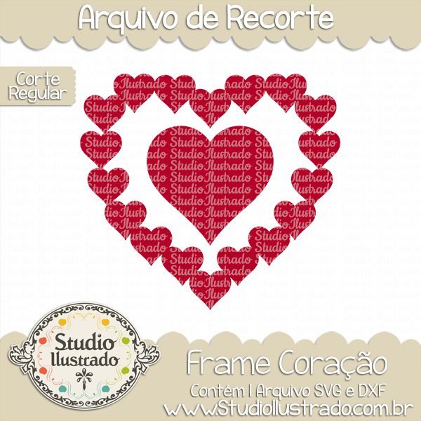 Frame Coração - Studio Ilustrado