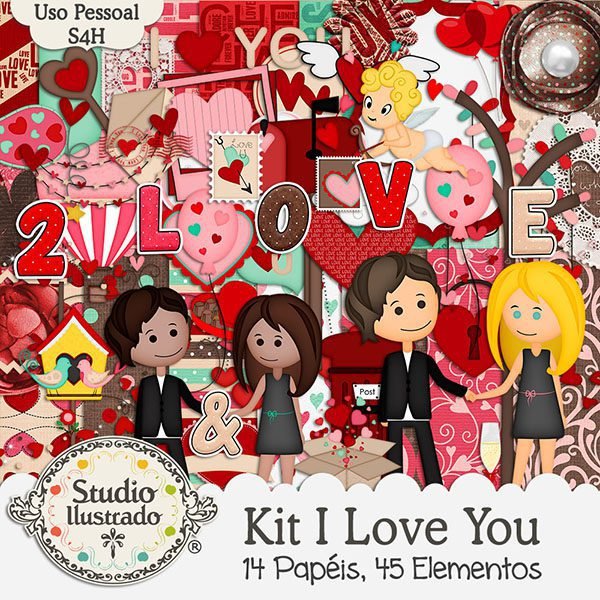 Kit I Love You - Studio Ilustrado