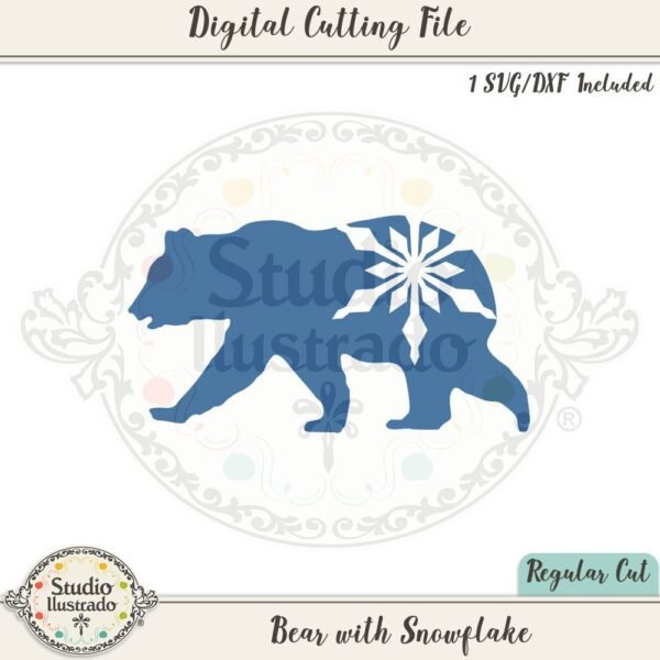 Bear with Snowflake – Studio Ilustrado