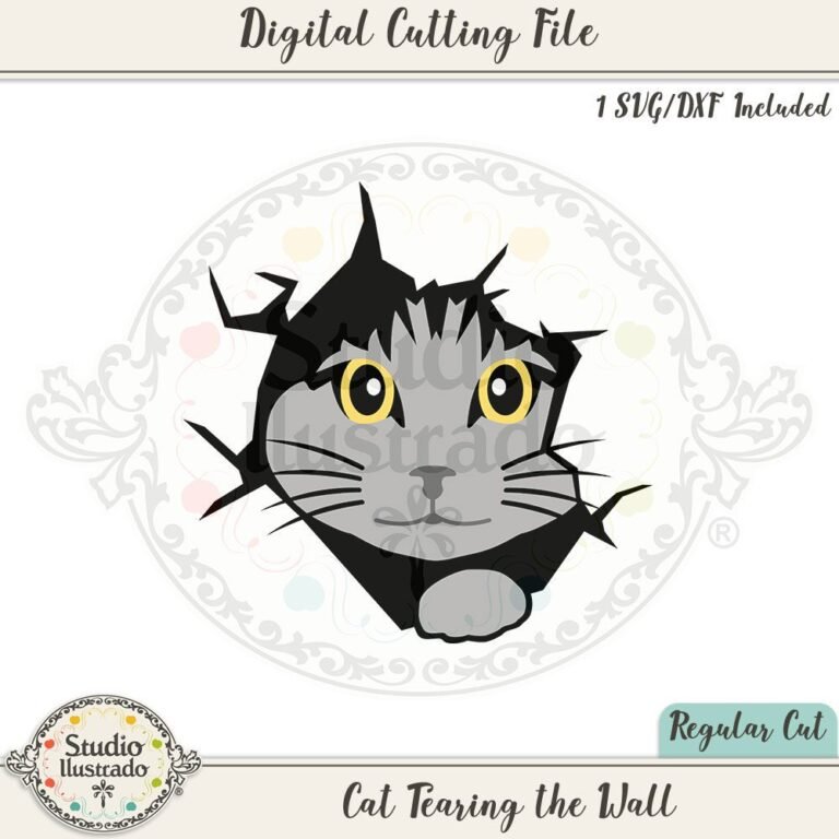 Cat Tearing the Wall - Corte Regular - Recorte | Studio Ilus