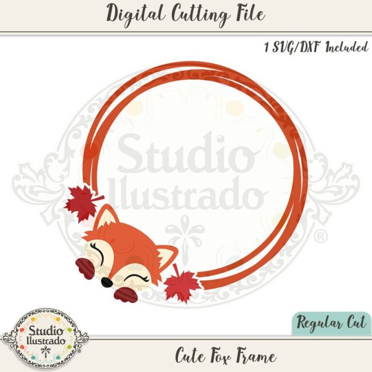 Cute Fox Frame – Studio Ilustrado