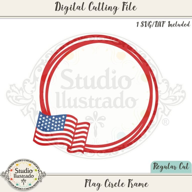 Flag Circle Frame - Corte Regular - Recorte | Studio Ilustra