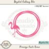 Flamingo Circle Frame - Studio Ilustrado