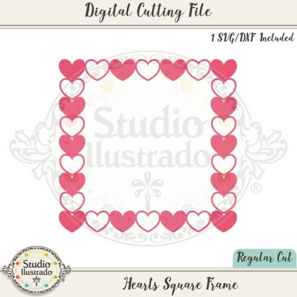 Hearts Square Frame – Studio Ilustrado