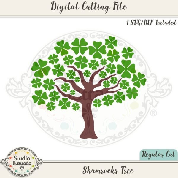 Shamrocks Tree - Corte Regular - Recorte | Studio Ilustrado