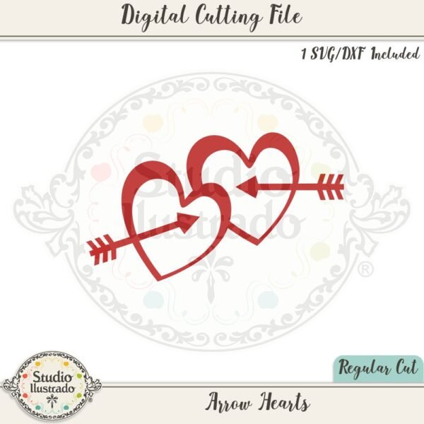 Arrow Hearts - Corte Regular - Recorte | Studio Ilustrado