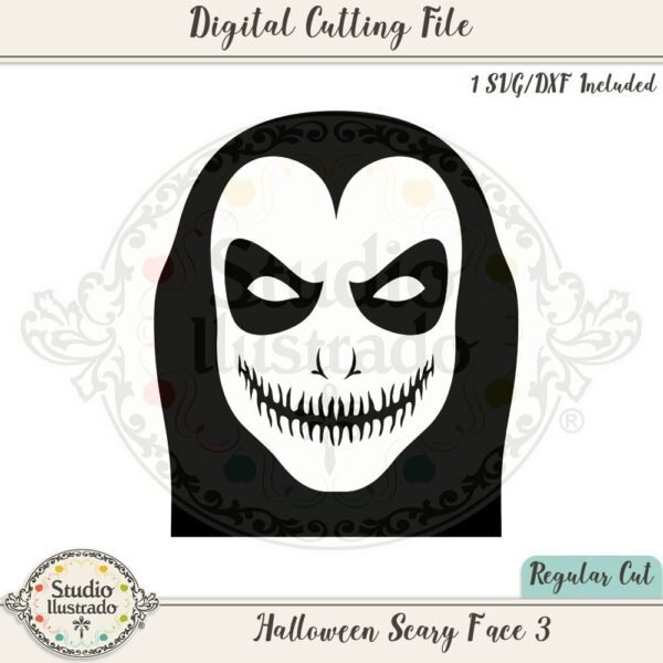 Halloween Scary Face 3 - Studio Ilustrado