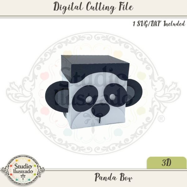 Panda Box - 3D - Arquivos de Recorte | Studio Ilustrado