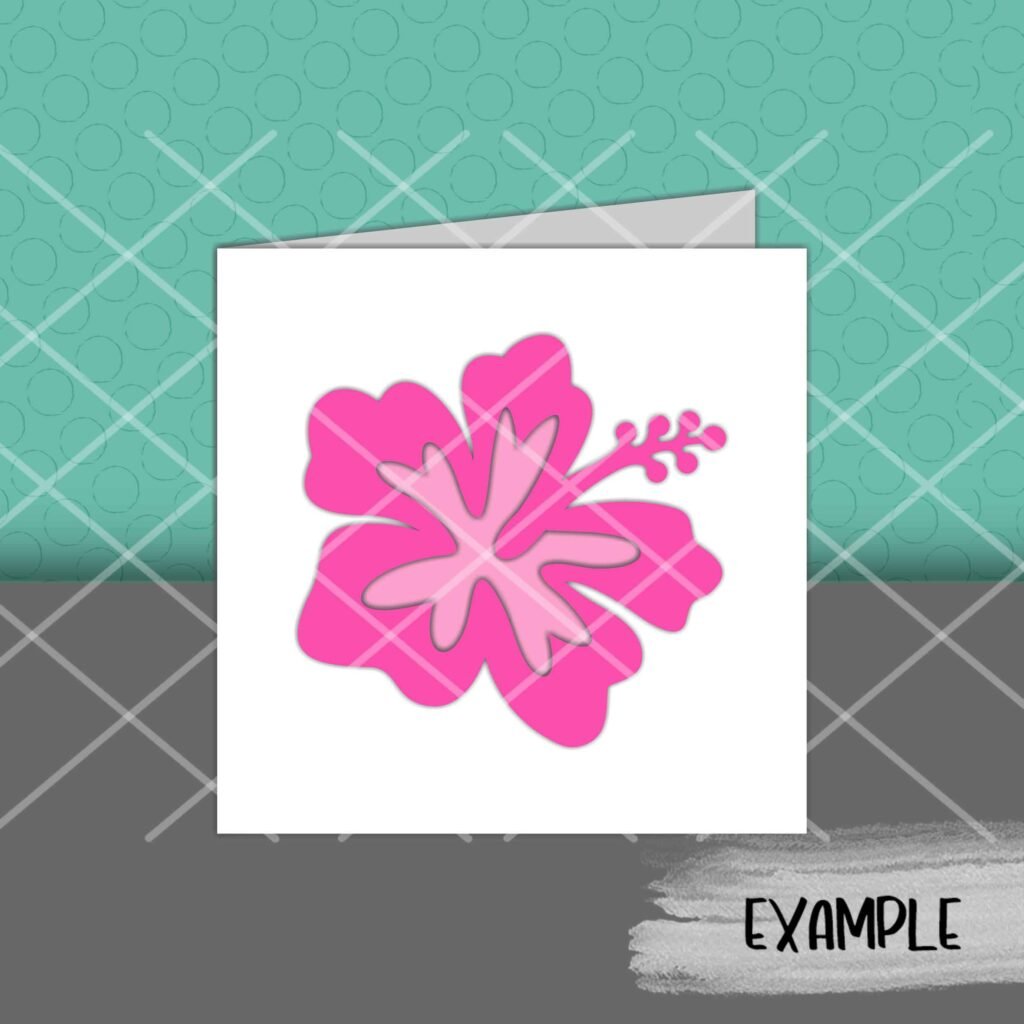 Hibiscus Flower Card - Corte Regular - Recorte | Studio Ilus