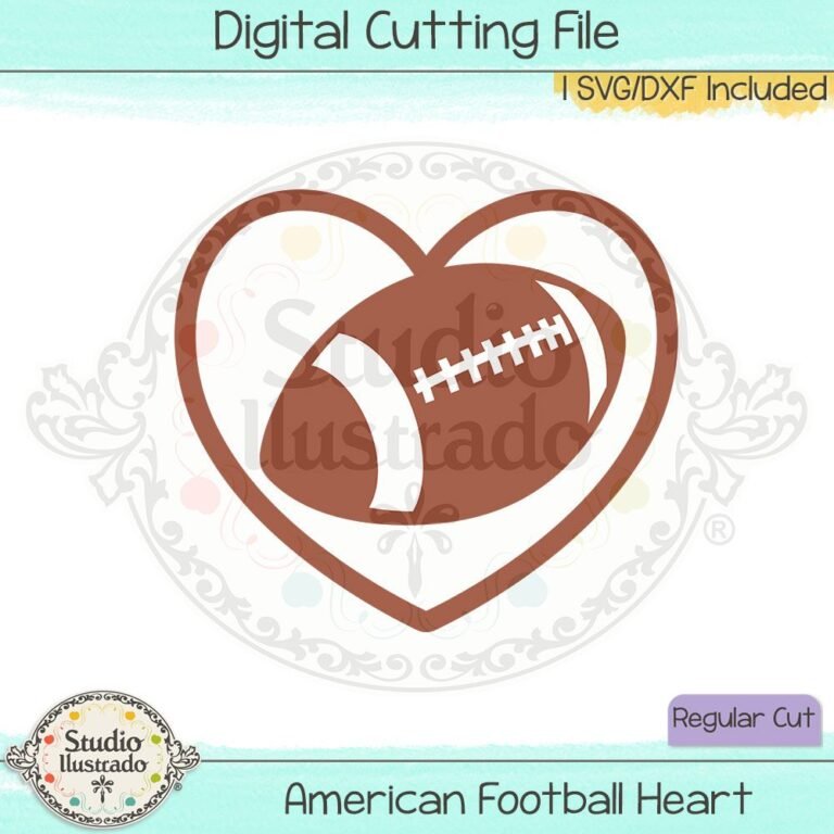 American Football Heart - Corte Regular - Recorte | Studio I